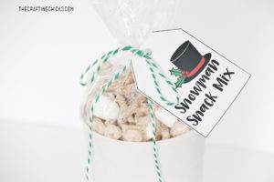 Snowman Snack Mix and Free Gift Tag - The Crafting Chicks