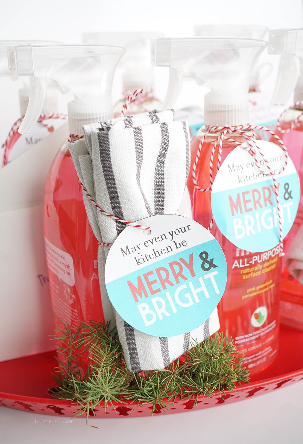 Merry and Bright Kitchen Spray Gift Tag | The Crafting Chicks | Bloglovin’