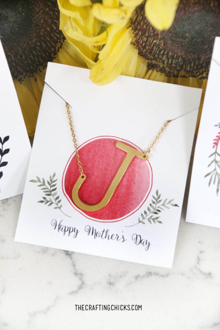 Mother's Day Necklace Cards - The Crafting Chicks