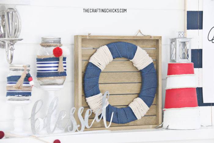 Patriotic Nautical Mantel - The Crafting Chicks