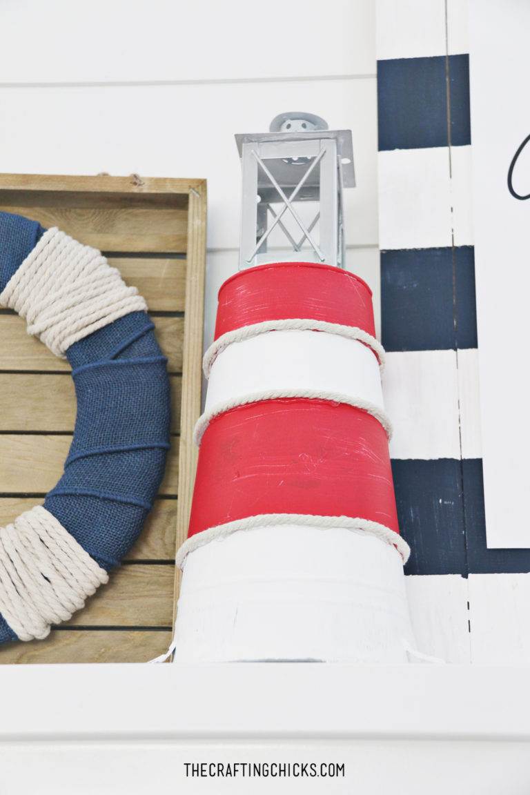 Patriotic Nautical Mantel - The Crafting Chicks