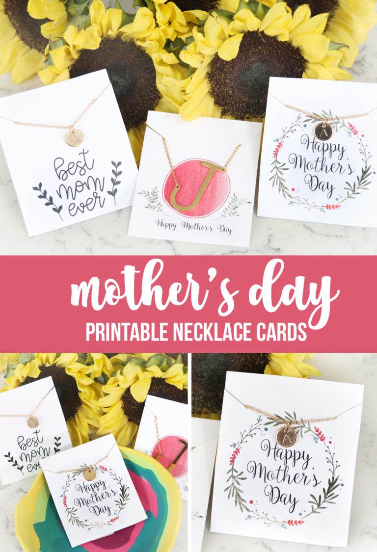 Mother's Day Necklace Cards - The Crafting Chicks