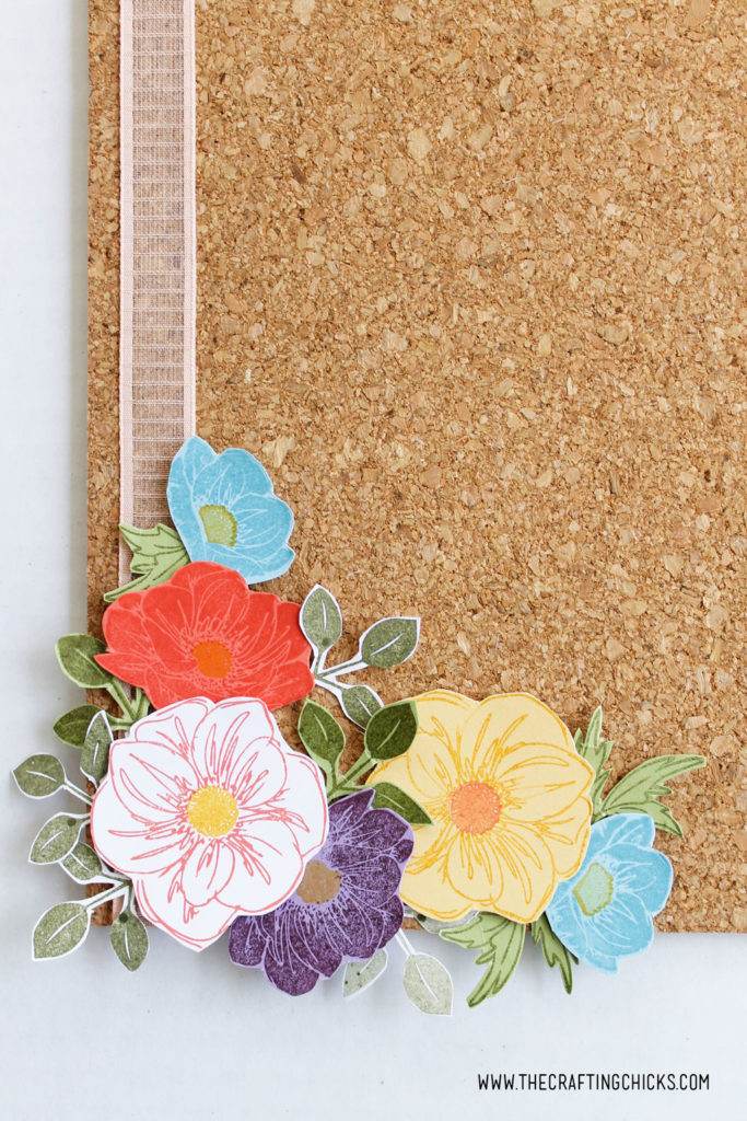 DIY Floral Photo Cork Board - The Crafting Chicks