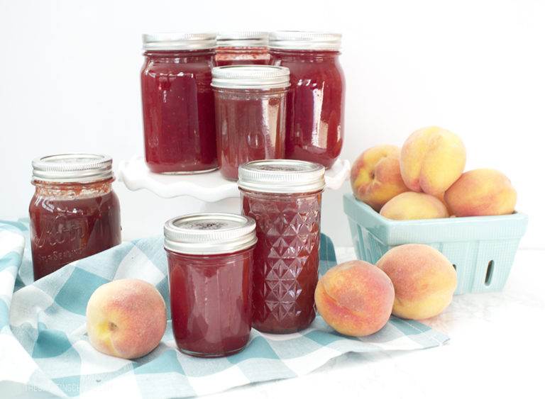 Easy Raspberry Peach Jam Recipe - The Crafting Chicks