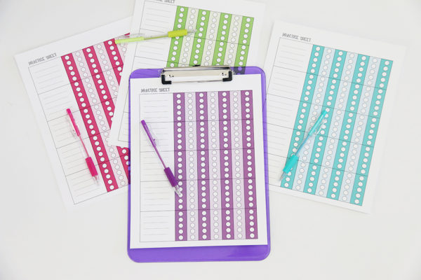 Free Printable Practice Charts for Kids - The Crafting Chicks