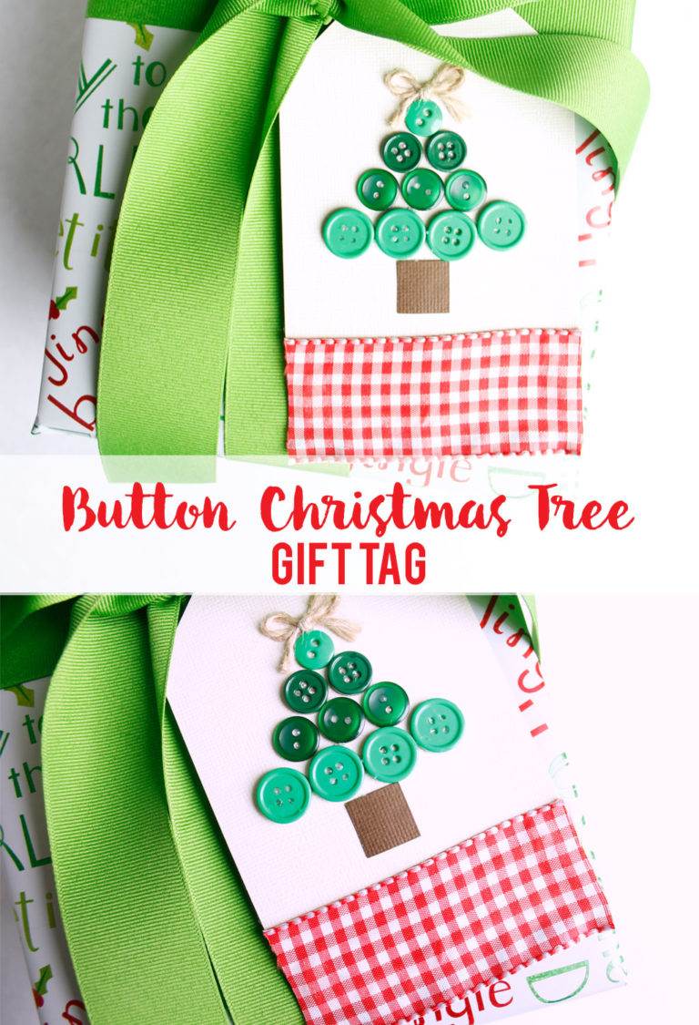 Button Christmas Tree Gift Tag - The Crafting Chicks