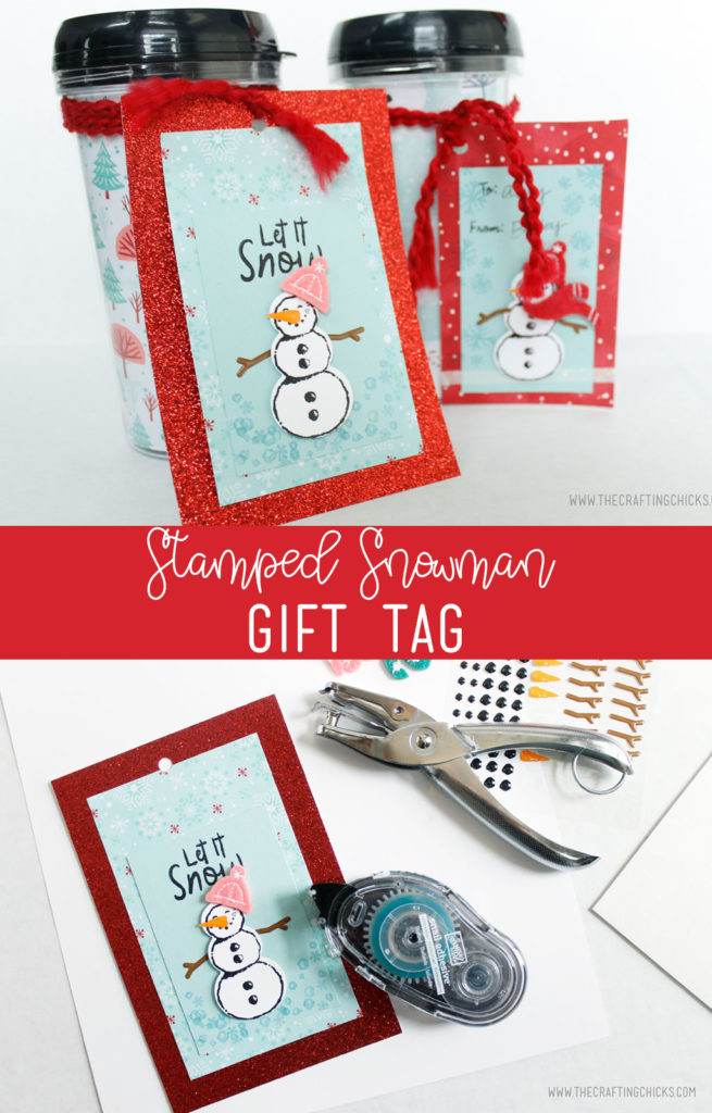 Stamped Snowman Gift Tag - The Crafting Chicks