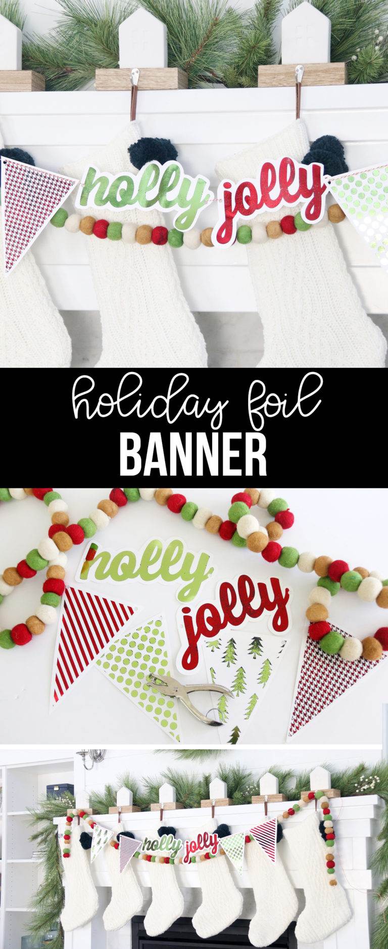 Holiday Foil Banner - The Crafting Chicks