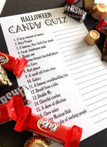 Halloween Candy Quiz - The Crafting Chicks