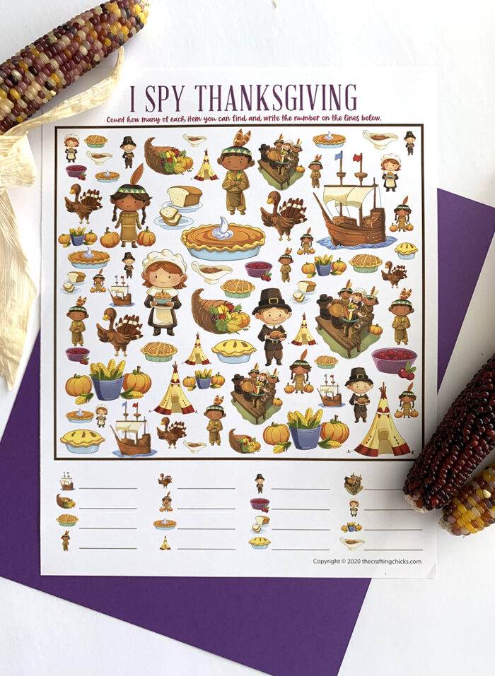 Thanksgiving I-Spy A Fun And Free Printable Game - The Crafting Chicks
