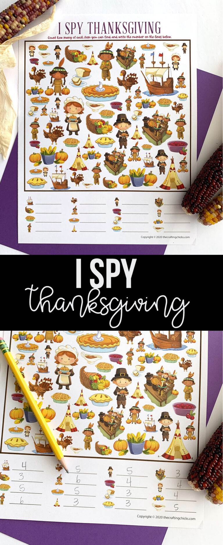 Thanksgiving I-Spy A Fun And Free Printable Game - The Crafting Chicks