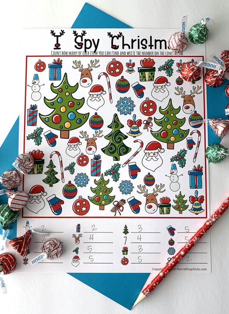 Christmas I-Spy Free Printable Game - The Crafting Chicks