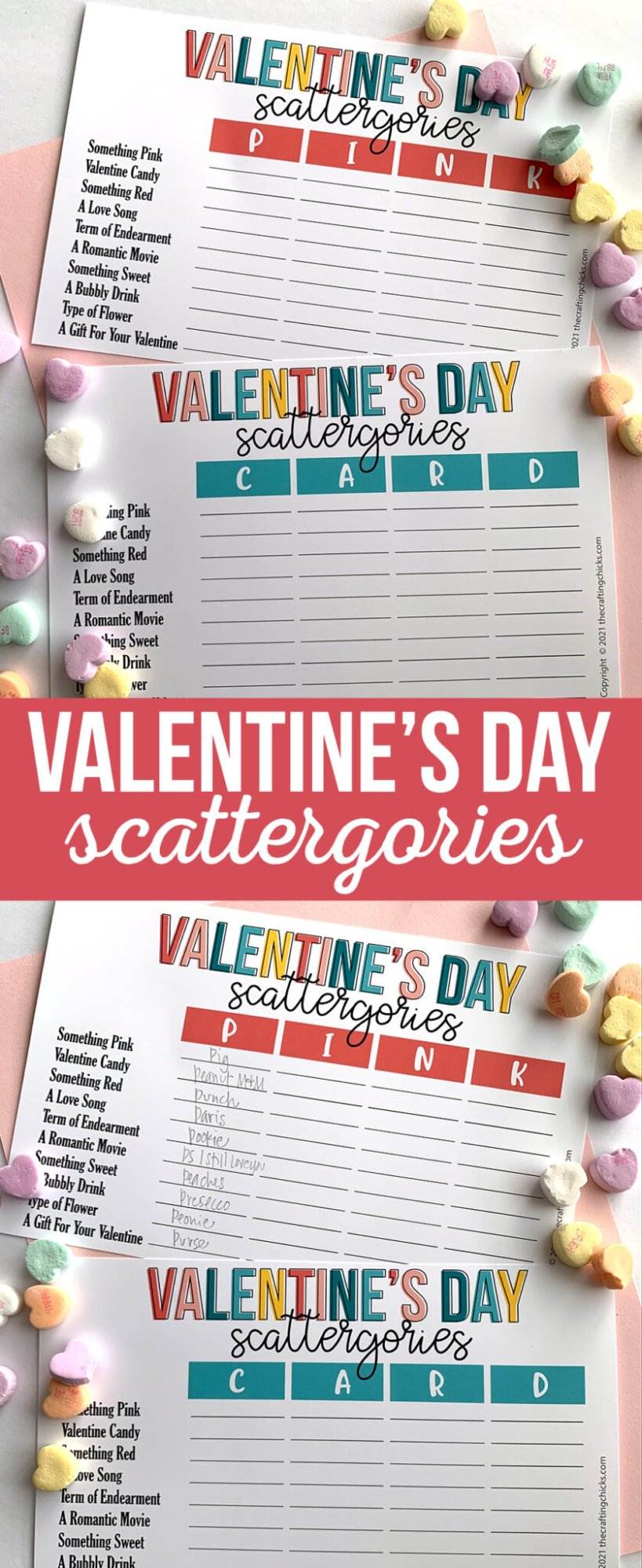Valentine's Day Scattergories Printable Game - The Crafting Chicks