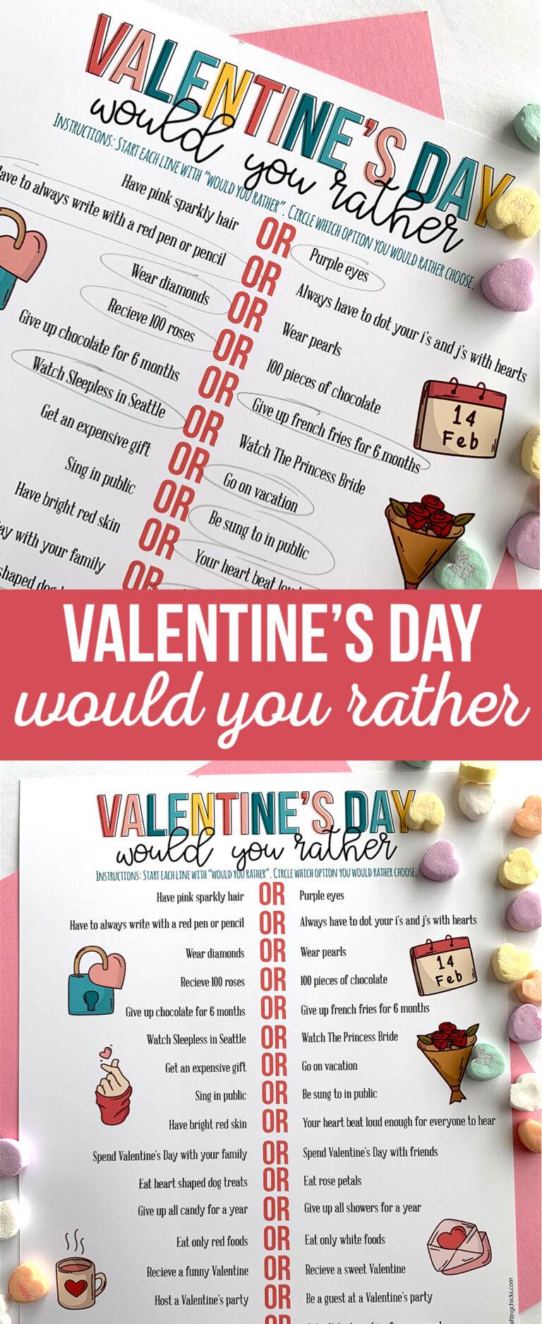 Valentine’s Day Would You Rather Printable – A Fun Activity for Kids ...