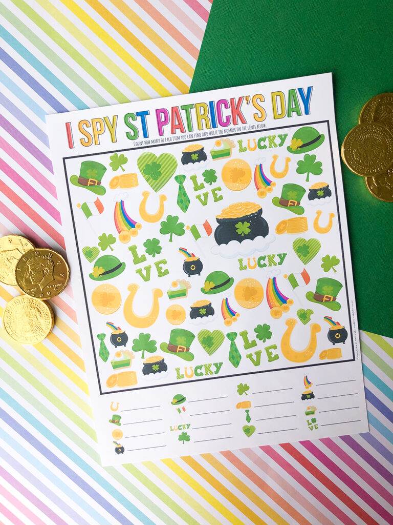 St. Patrick's Day I Spy Printable Game - The Crafting Chicks