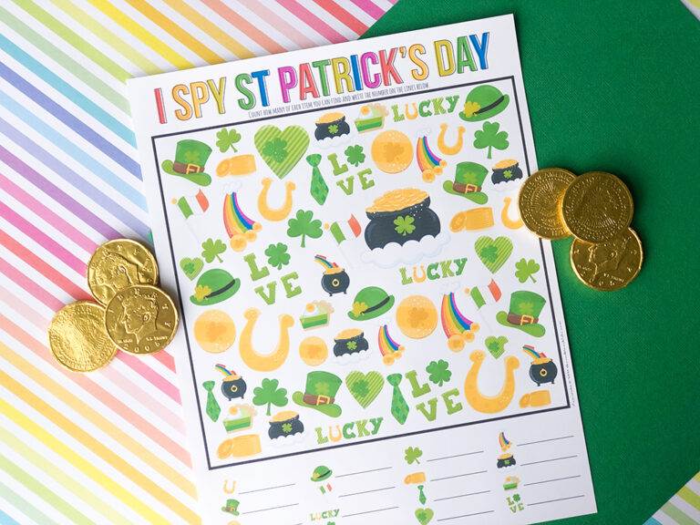 St. Patrick's Day I Spy Printable Game - The Crafting Chicks