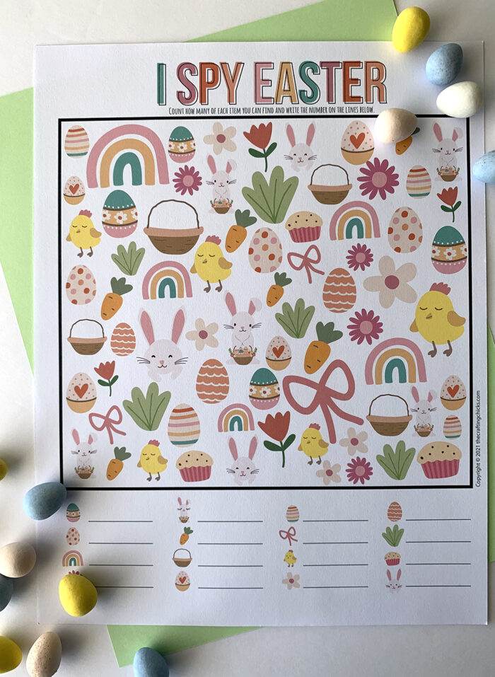 Easter I Spy Printable Game - The Crafting Chicks