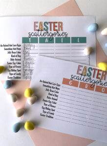 Easter Scattergories Printable Game - The Crafting Chicks