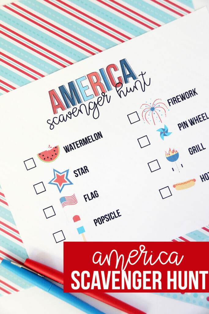 America Scavenger Hunt - The Crafting Chicks