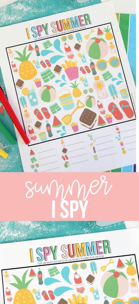 Summer I Spy Printable Game - The Crafting Chicks