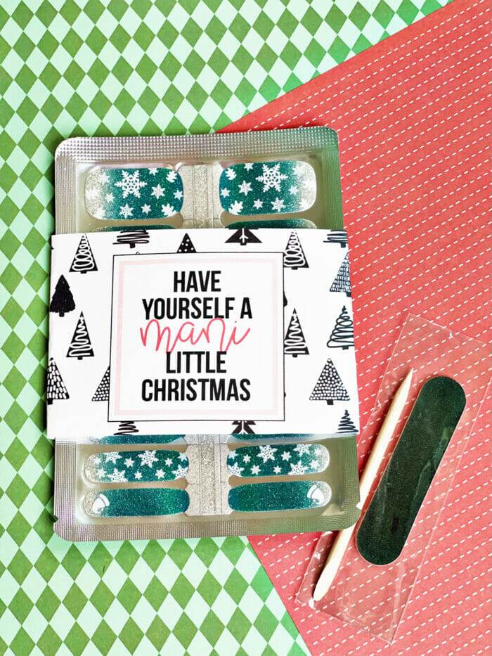 Christmas Nail Wraps Gift with Free Printable - The Crafting Chicks