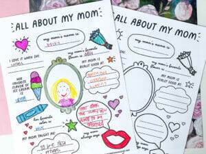 All About My Mom Free Printable - The Crafting Chicks