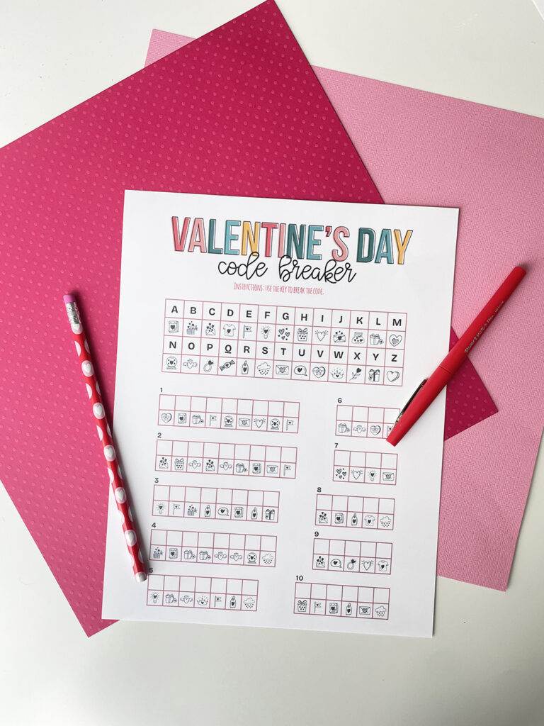 Valentine's Day Code Breaker - The Crafting Chicks