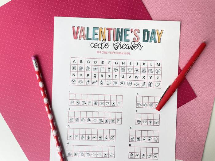 Valentine's Day Code Breaker - The Crafting Chicks