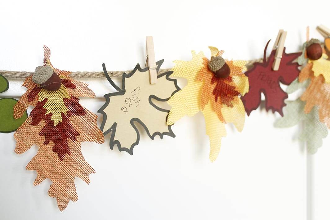 Kid Friendly Diy: Make A Thankful Fall Leaf Garland - The Crafting Chicks