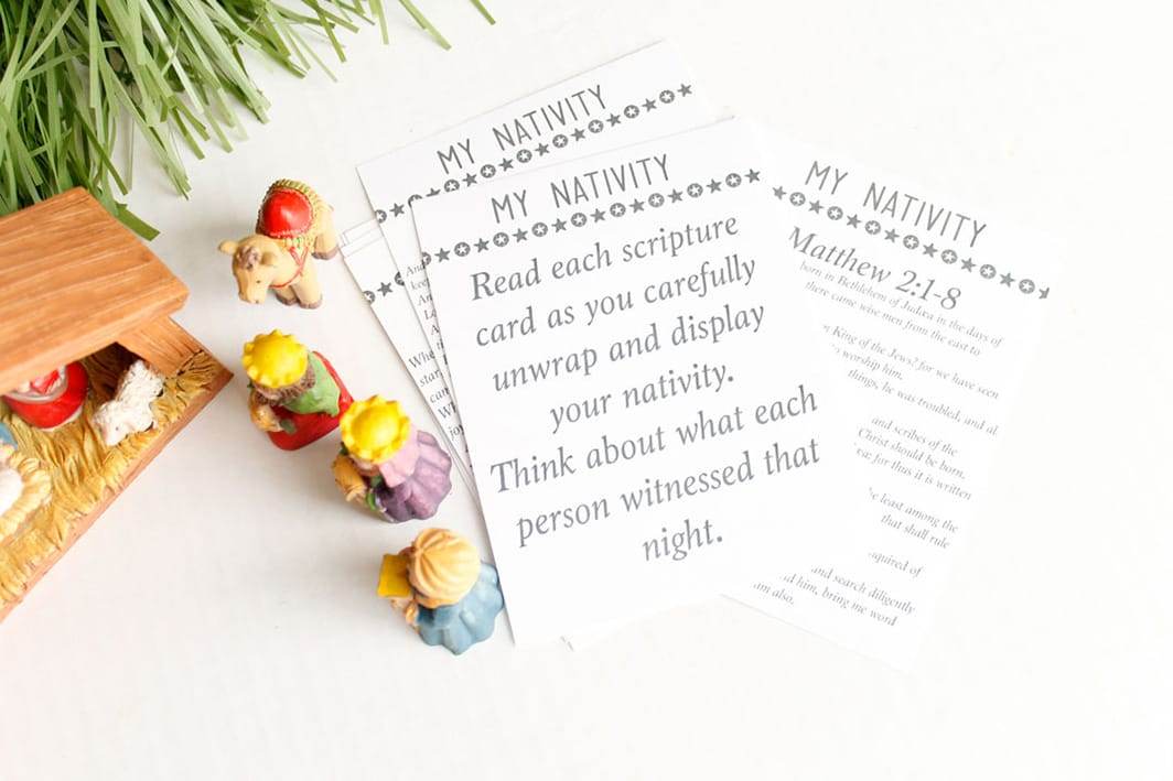 Printable Nativity Scripture Cards - The Crafting Chicks