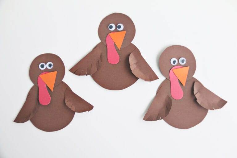 Paper Fan Turkey Craft - The Crafting Chicks
