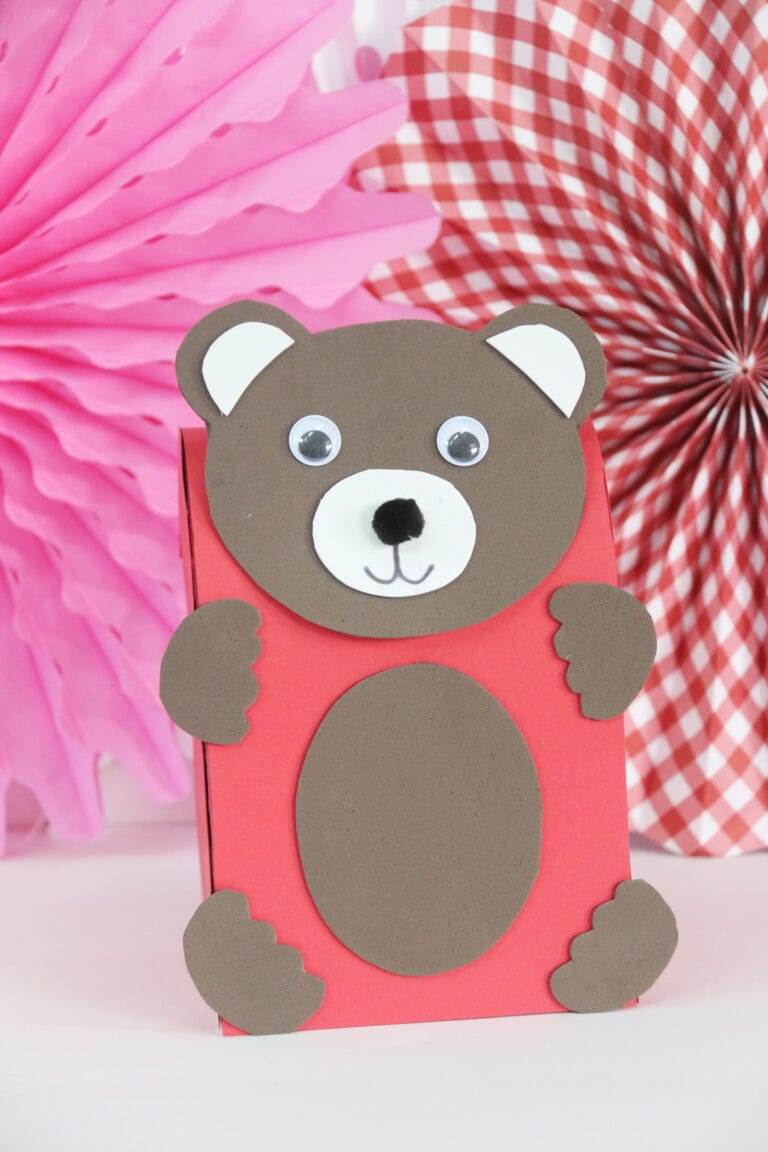 How To Make A Teddy Bear Valentine Card Box: Easy, Cute, And Free ...