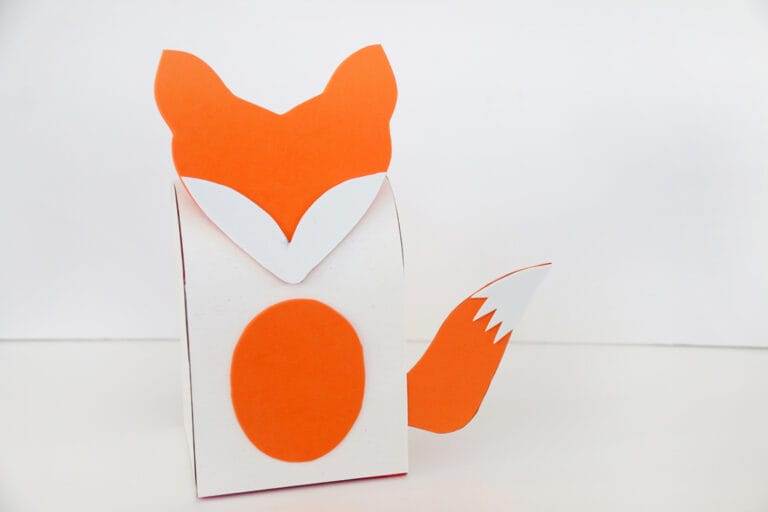 DIY Fox Valentine Box With Printable Template - The Crafting Chicks