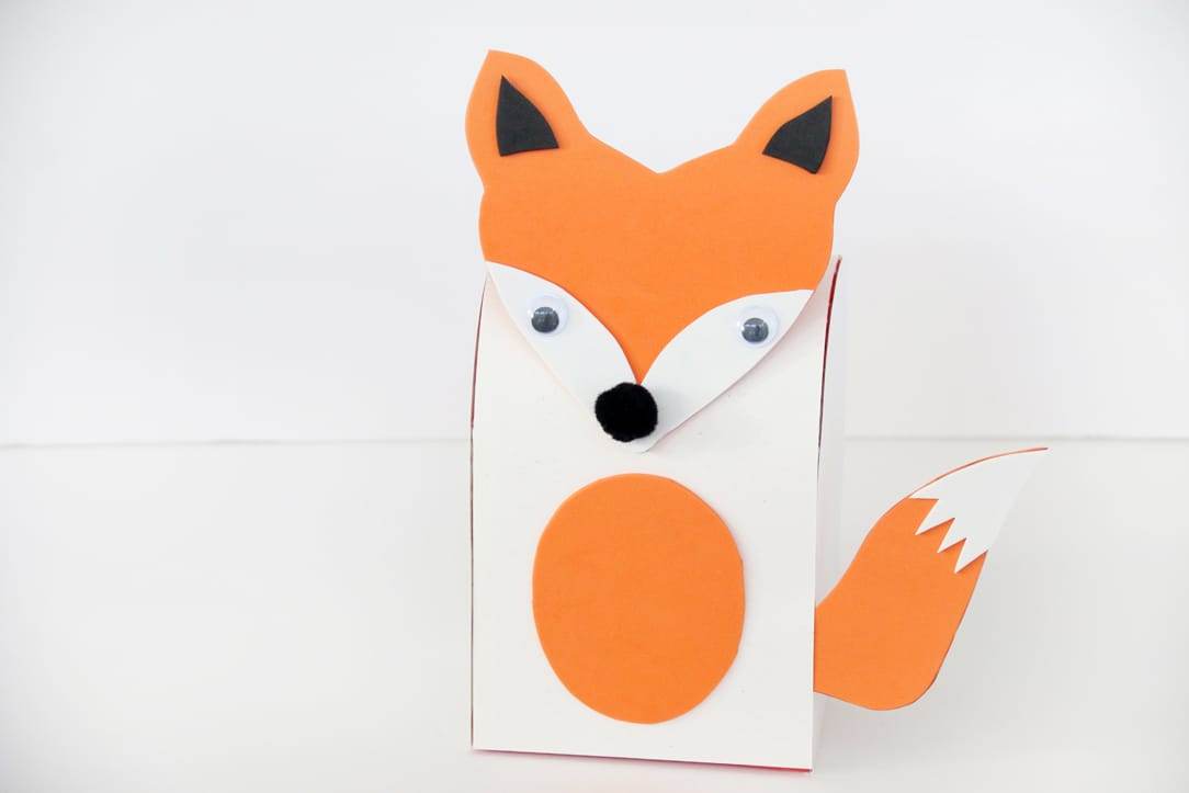 DIY Fox Valentine Box With Printable Template - The Crafting Chicks