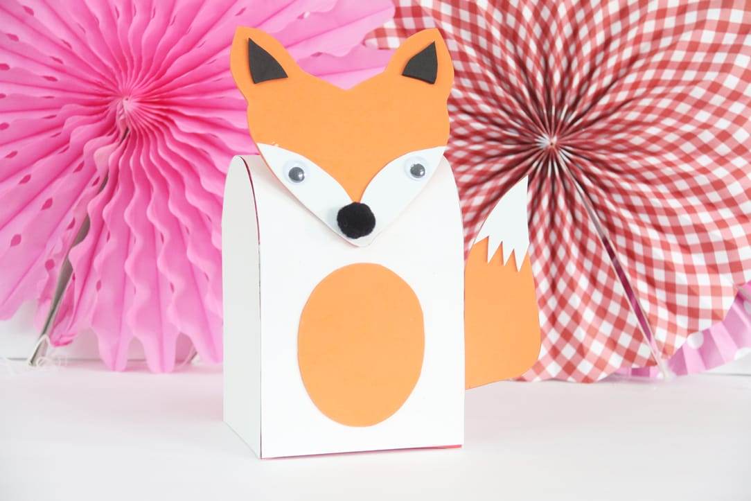 DIY Fox Valentine Box With Printable Template - The Crafting Chicks