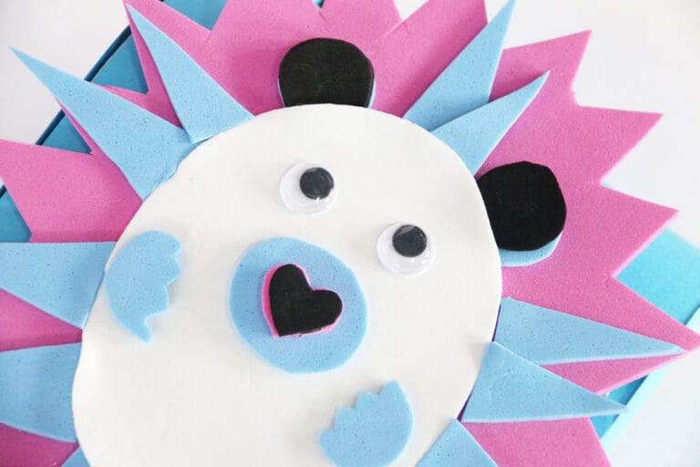 Hedgehog Valentine Box Idea (With Printable) - The Crafting Chicks