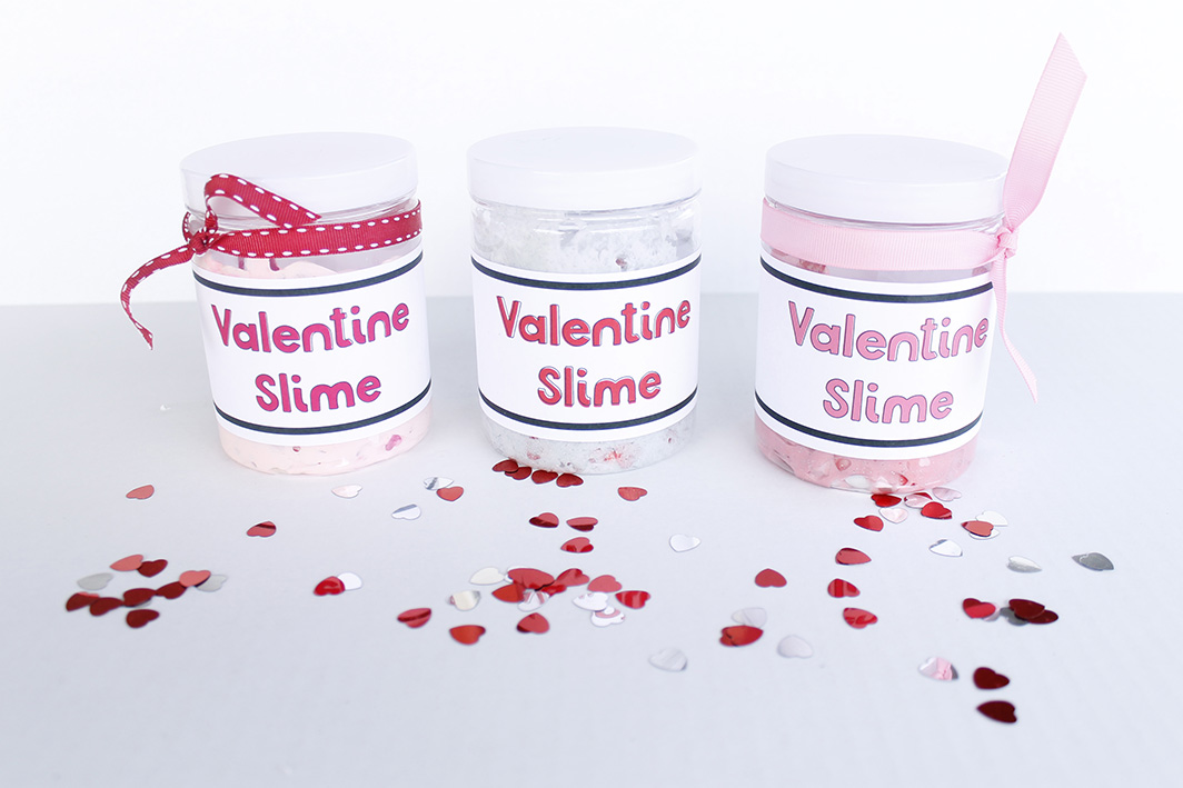 How to Make Valentine's Day Slime with Free Printable Valentine Cards ...