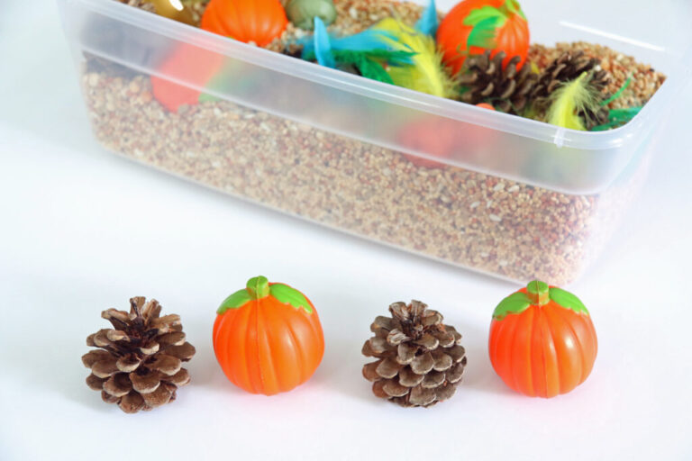 Thanksgiving Fall Sensory Bin for Kids: Easy Setup for Preschoolers ...