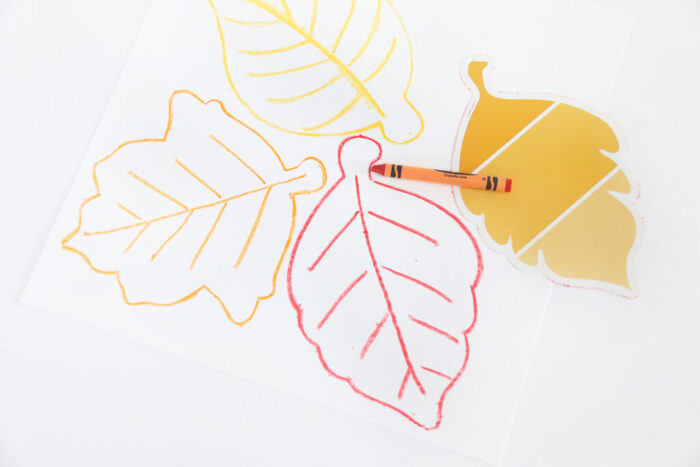 Crayon Resist Leaf Art for Kids - The Crafting Chicks