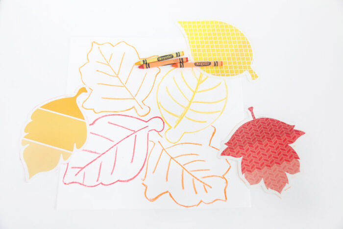 Crayon Resist Leaf Art for Kids - The Crafting Chicks