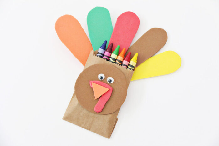 DIY Turkey Crayon Holder Craft for Kids - The Crafting Chicks