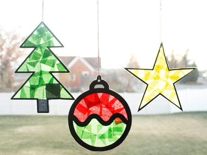 Christmas Suncatcher Craft Ideas for Kids (Free Printable Templates ...