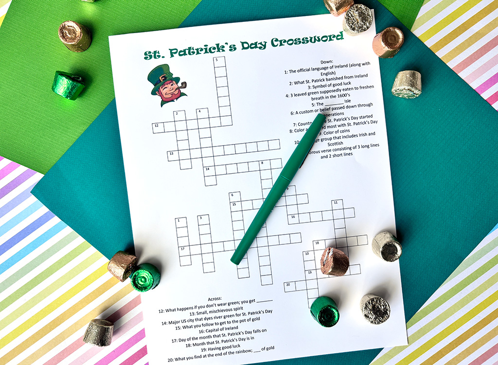 St. Patrick's Day Crossword - The Crafting Chicks