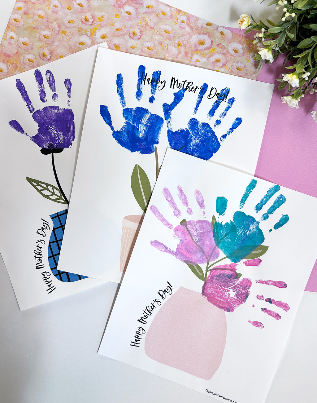 Mother's Day Handprint Flowers - The Crafting Chicks